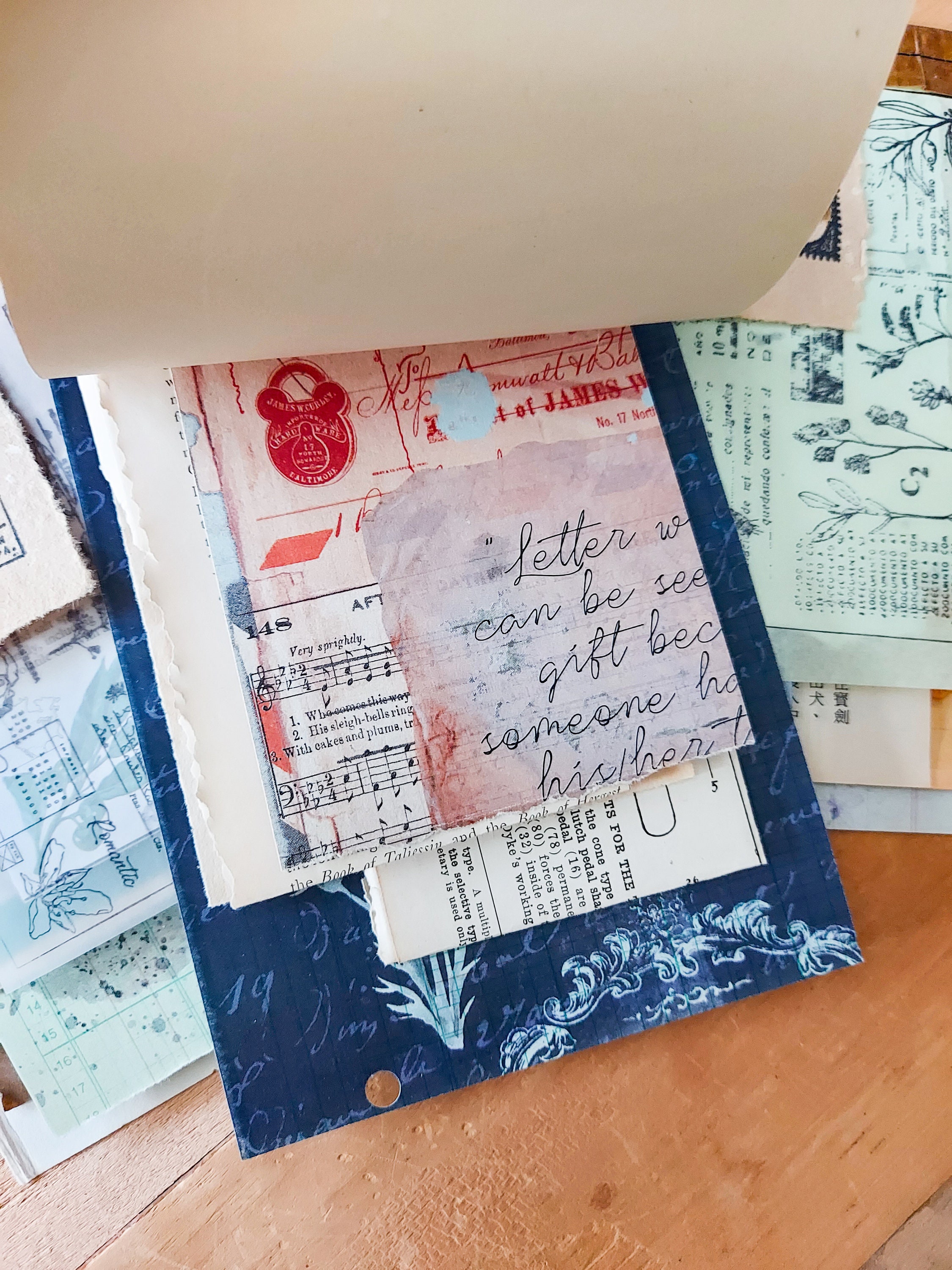 5x7 Sampler Scrap Pad - Mixed Ephemera Papers for Collaging, Junk ...