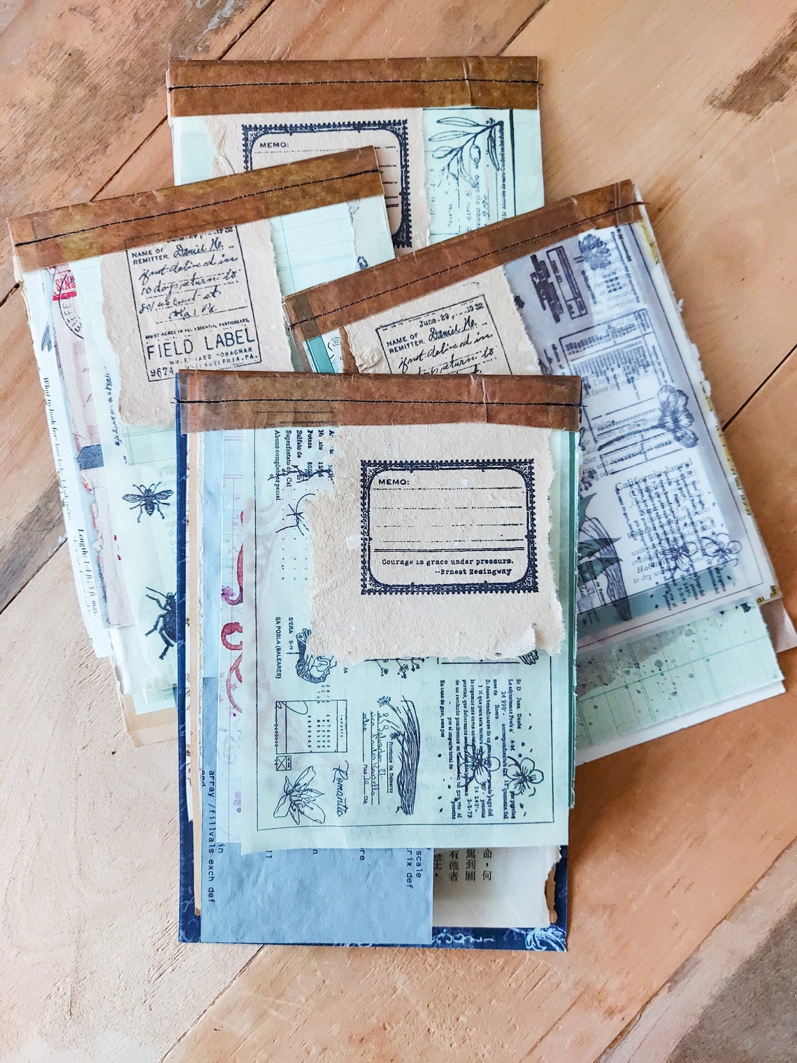 5x7 Sampler Scrap Pad - Mixed Ephemera Papers for Collaging, Junk ...