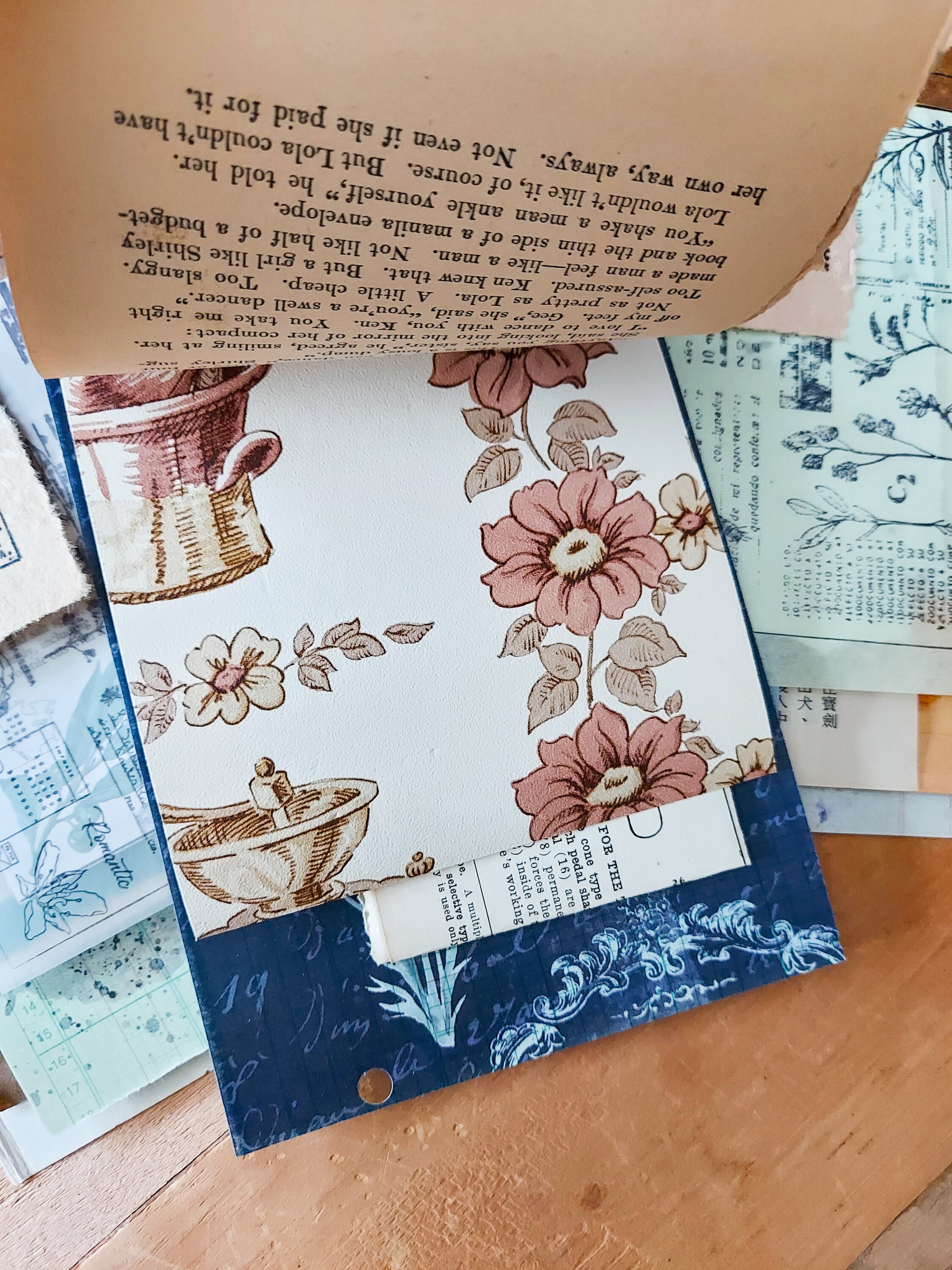 5x7 Sampler Scrap Pad - Mixed Ephemera Papers for Collaging, Junk ...