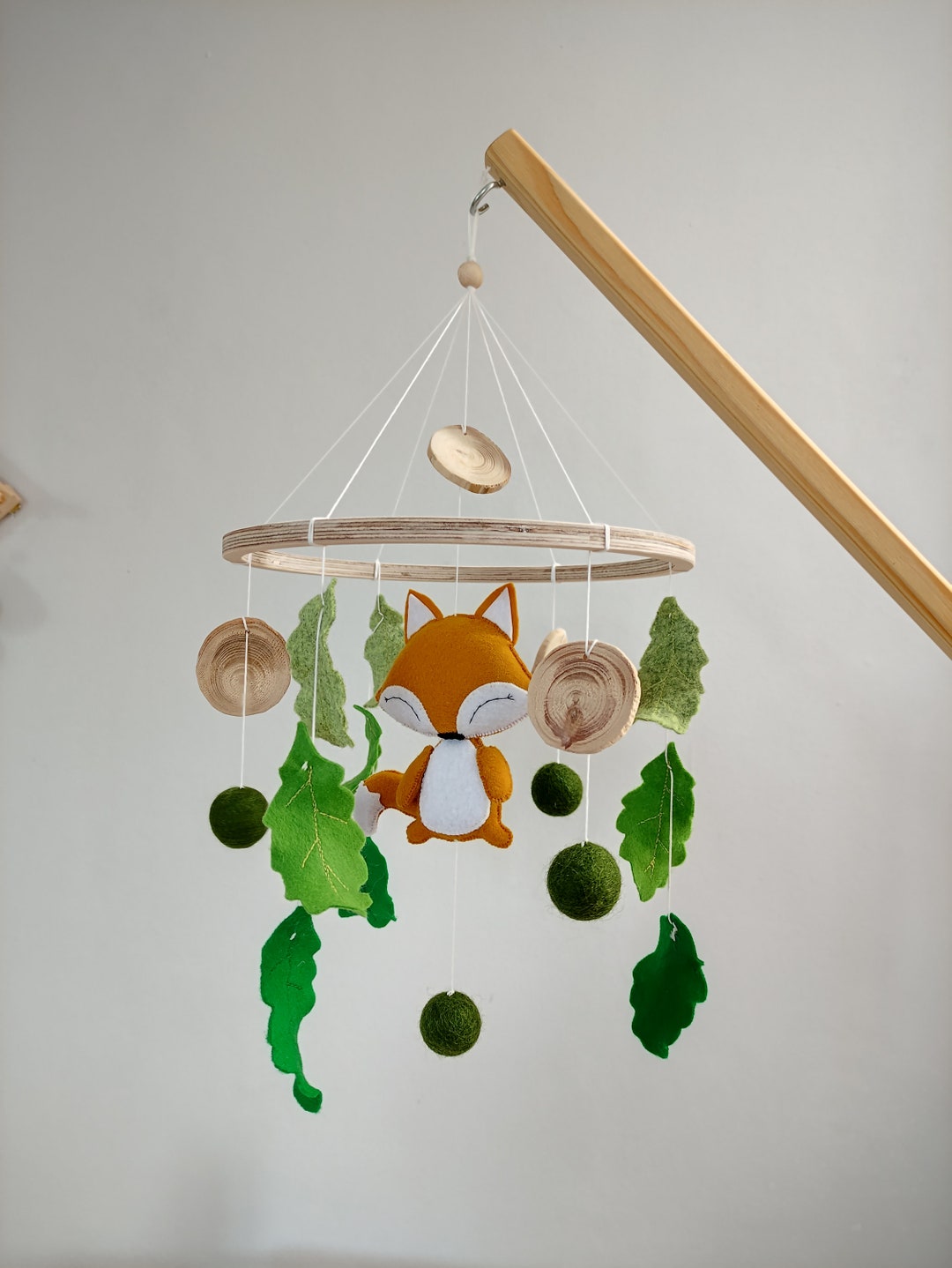 Woodland Mobile, Nursery Mobile Fox, Crib Woodland Animals, Mobile Baby ...
