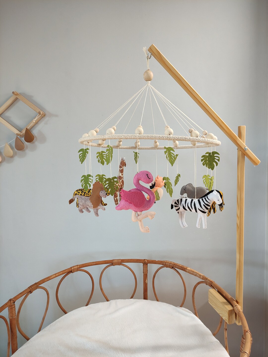 Safari Baby Mobile, Giant Crib Animals Nursery Mobile, Giraffa Mobile ...