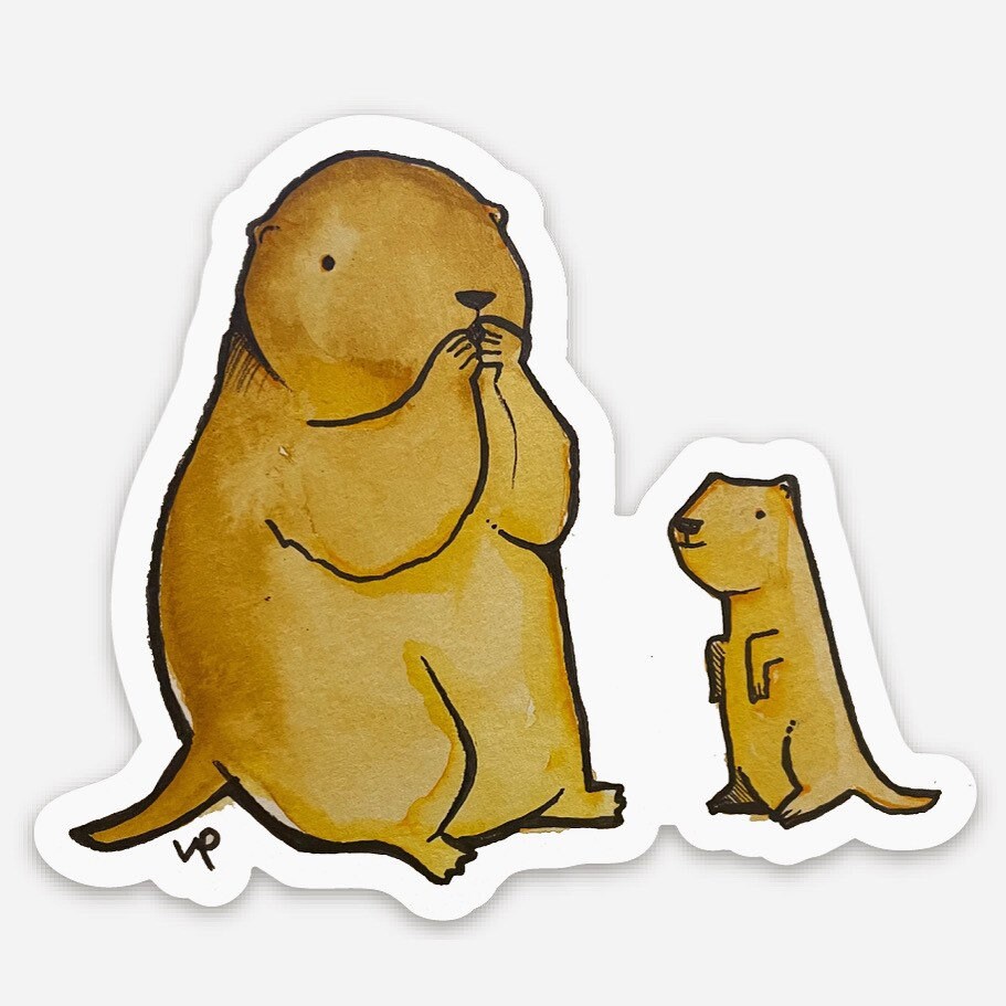 Prairie Dog Vinyl Stickers Mama Baby Sticker Art Prairie | Etsy