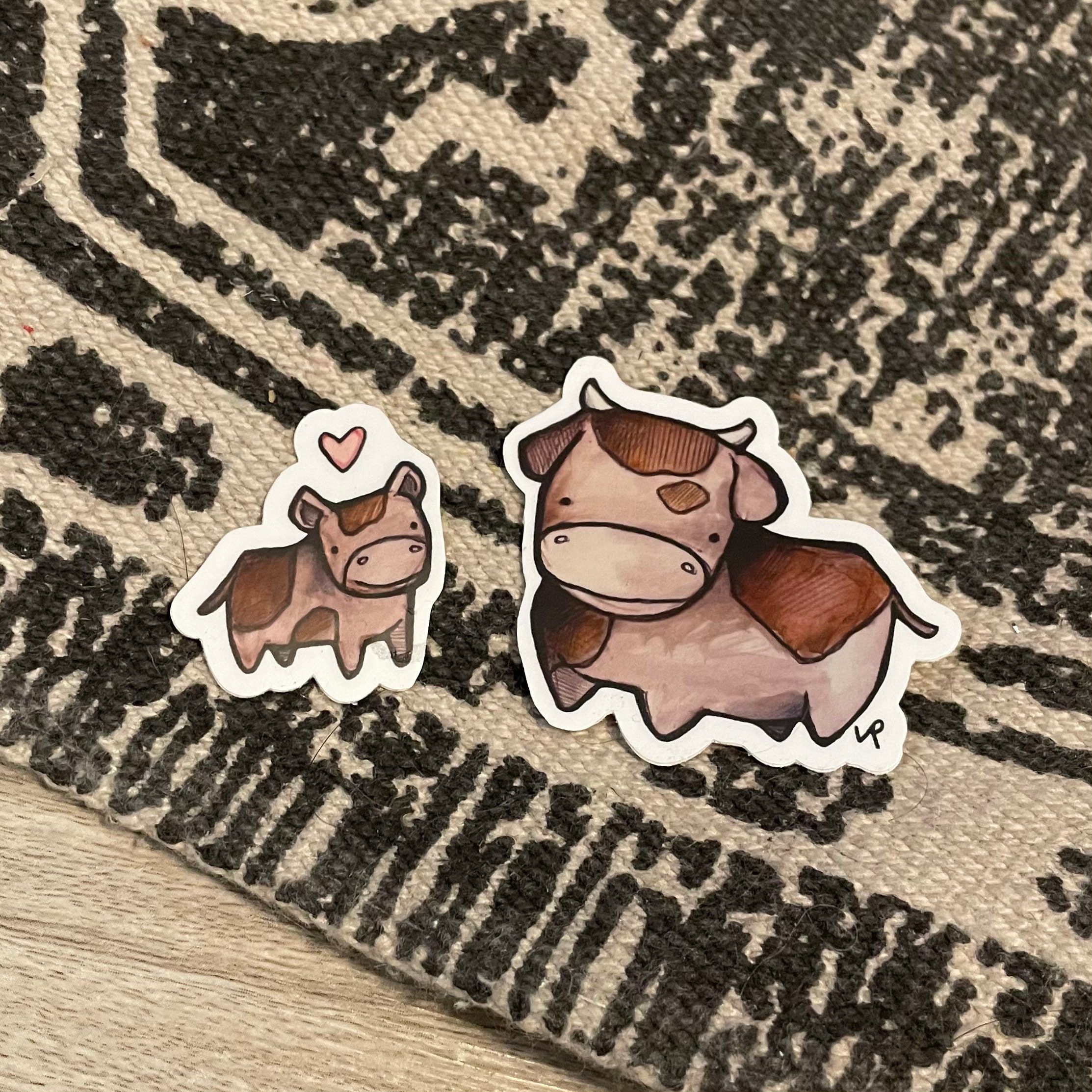 Mama Cow + Baby Vinyl Stickers | Cute Farm Animal Sticker | Gifts for ...