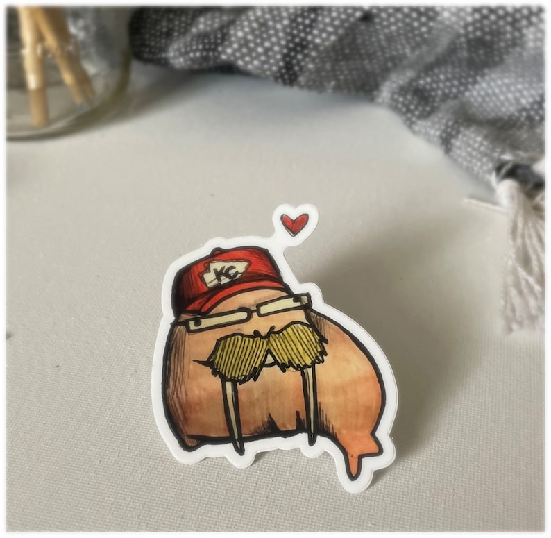 Andy Reid Walrus Vinyl Sticker | New and Improved | Kansas City Chiefs ...