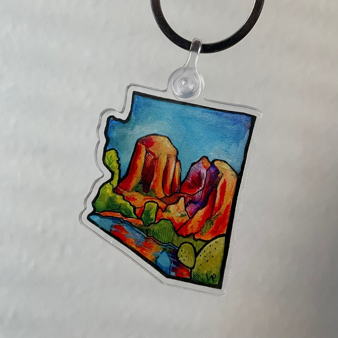 Acrylic Keychain of Sedona Arizona Illustrated and Handmade | Etsy