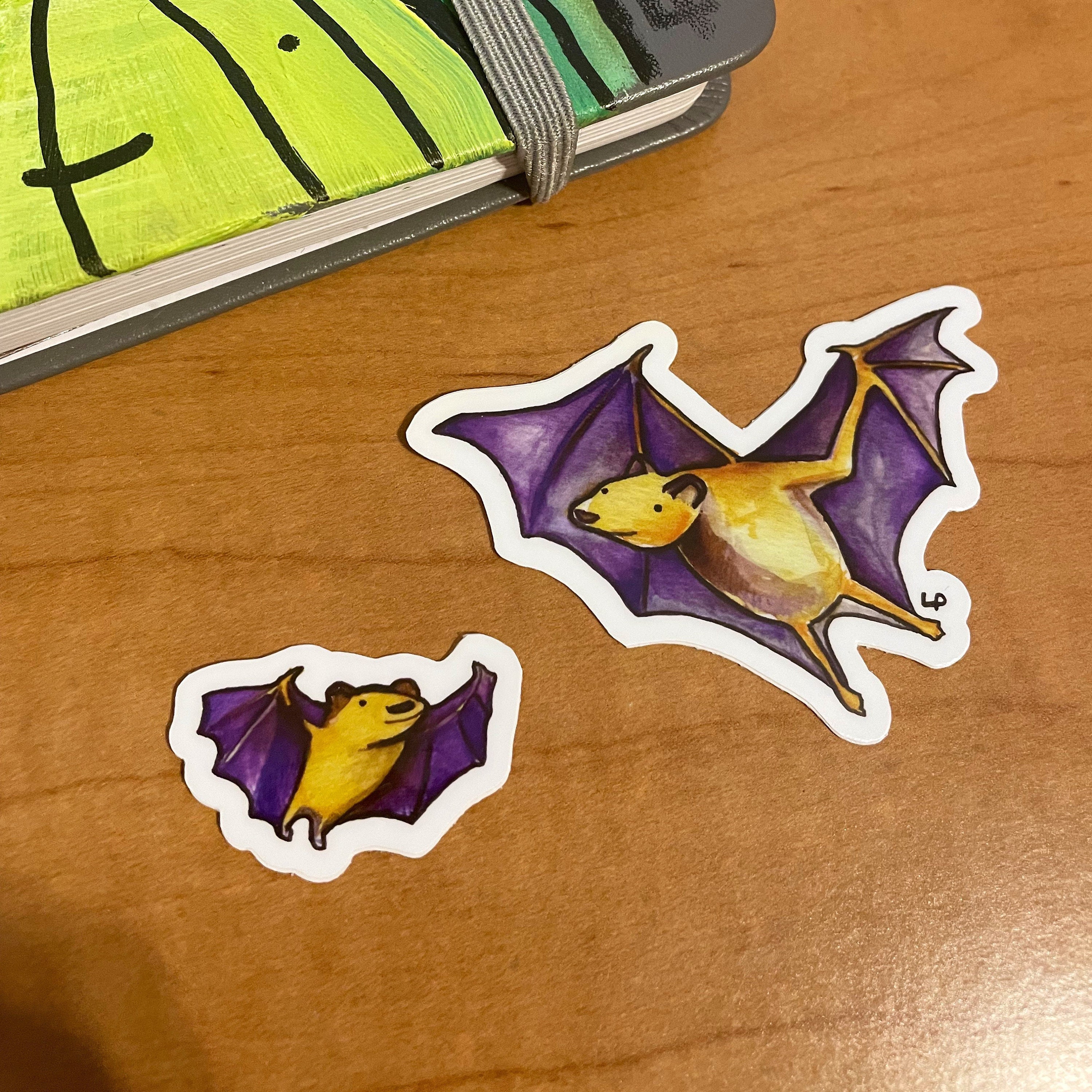 Long-nosed Bat + Baby Vinyl Sticker Set | Sonoran Desert Bat Colorful ...