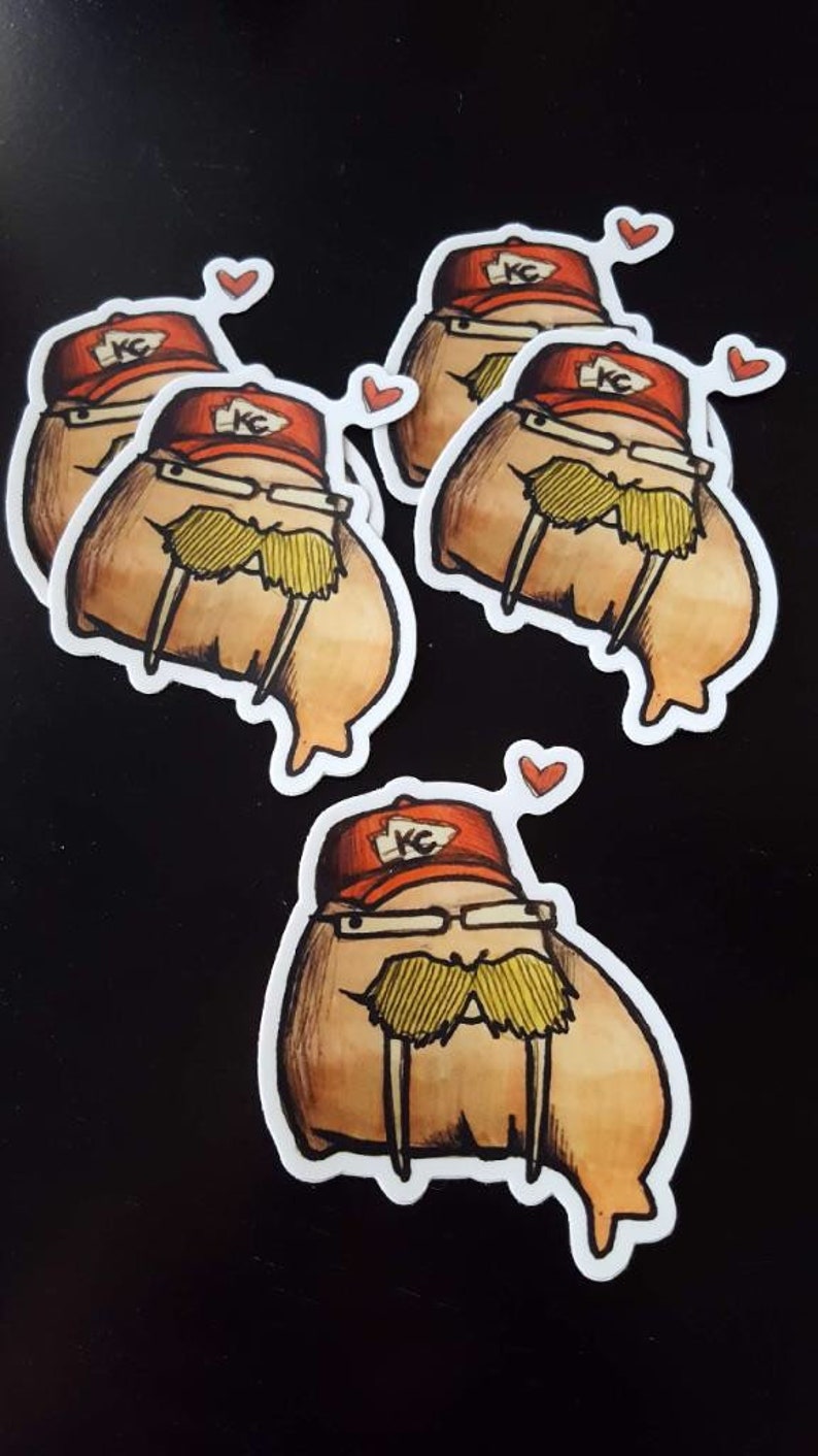 Andy Reid Walrus Vinyl Sticker | New and Improved | Kansas City Chiefs ...