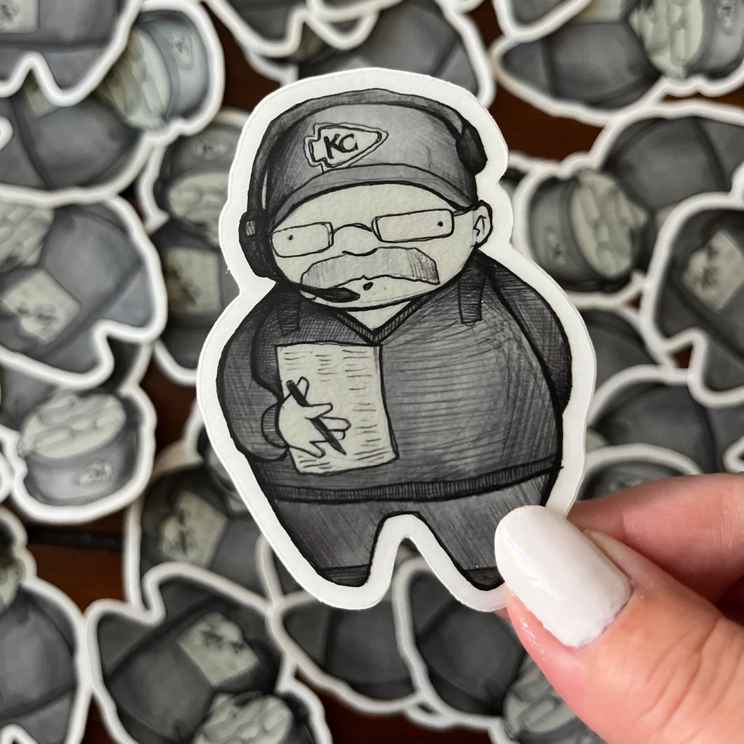 KC Chiefs Coach Andy Reid Vinyl Sticker | Kansas City Chiefs Stickers ...