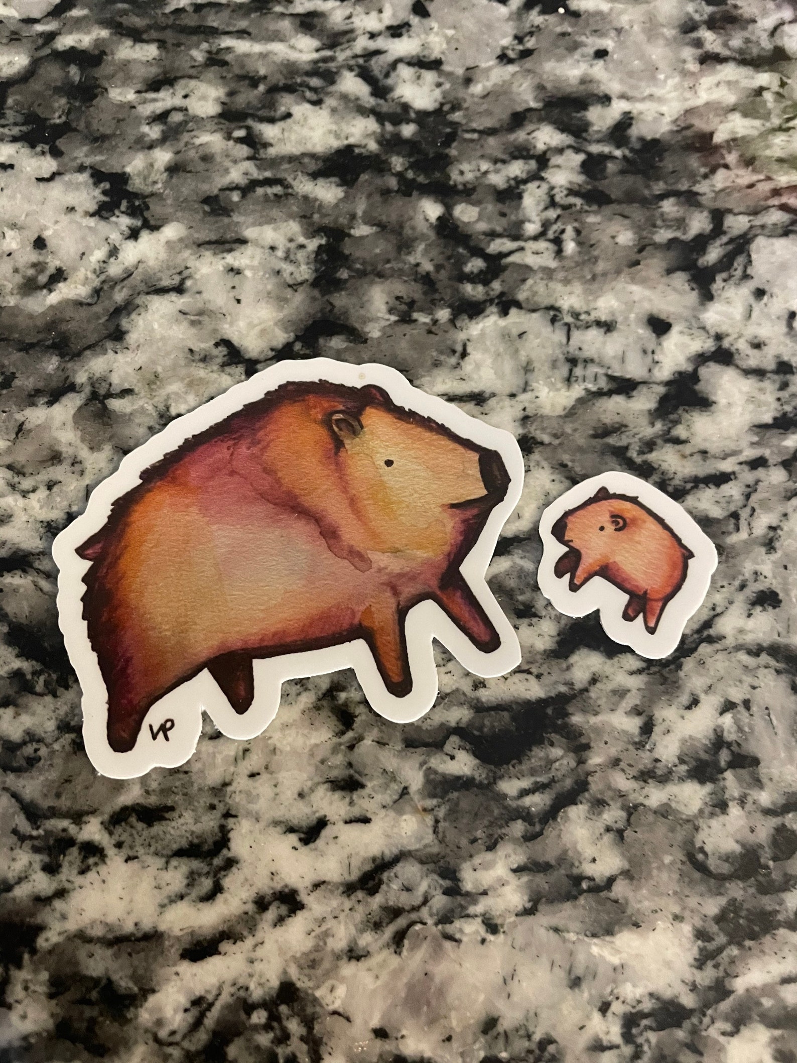 Javelina + Baby Vinyl Stickers | Weatherproof Javelinas Decal | Arizona ...