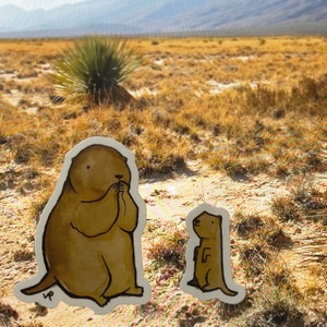 Prairie Dog Vinyl Stickers | Mama + Baby Sticker Art | Prairie Dogs ...