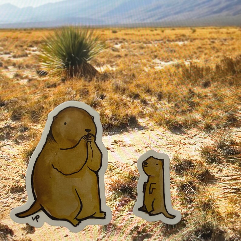 Prairie Dog Vinyl Stickers Mama Baby Sticker Art Prairie | Etsy