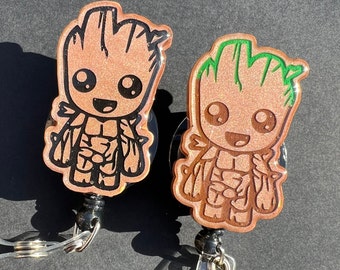 Dancing Baby Groot ID Badge Holder Groot Retractable Reel I Am Groot ...