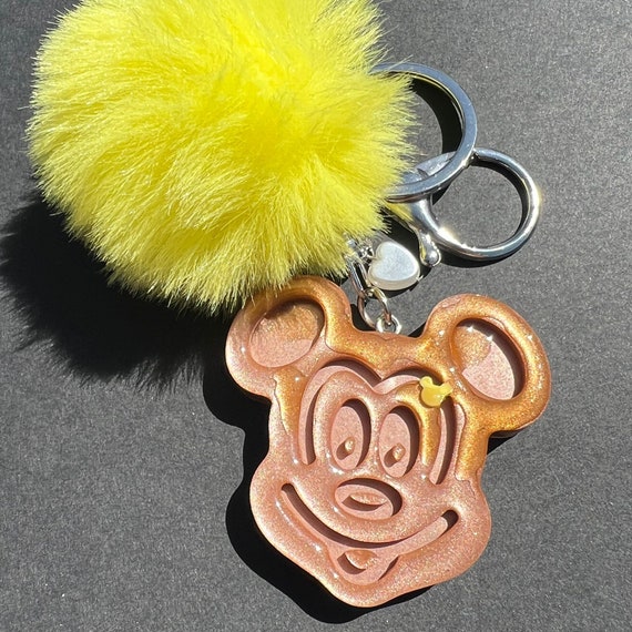 Butter Waffle Puff Ball Keychain - Etsy