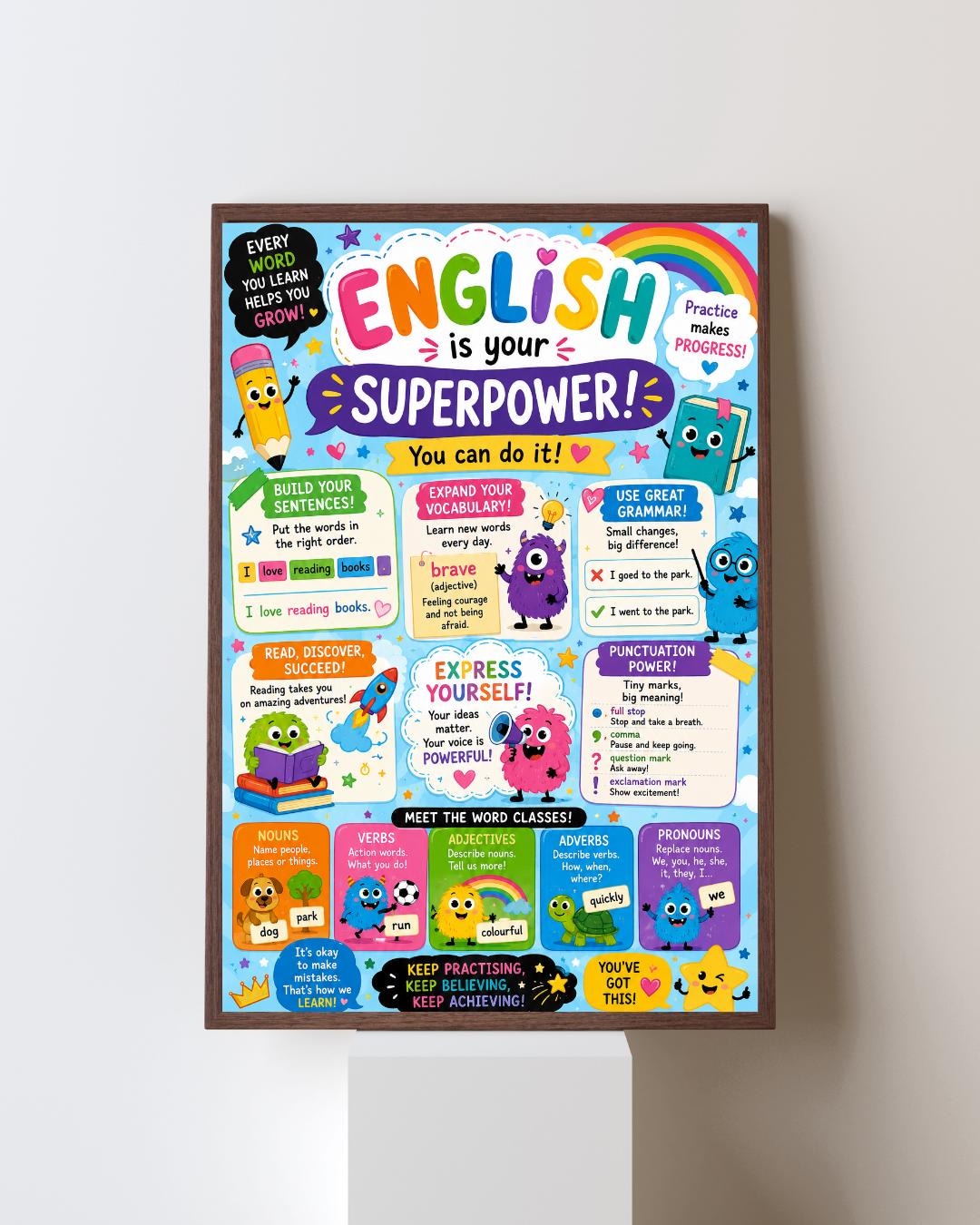English is Your Superpower Poster | Kids English Learning Printable ...