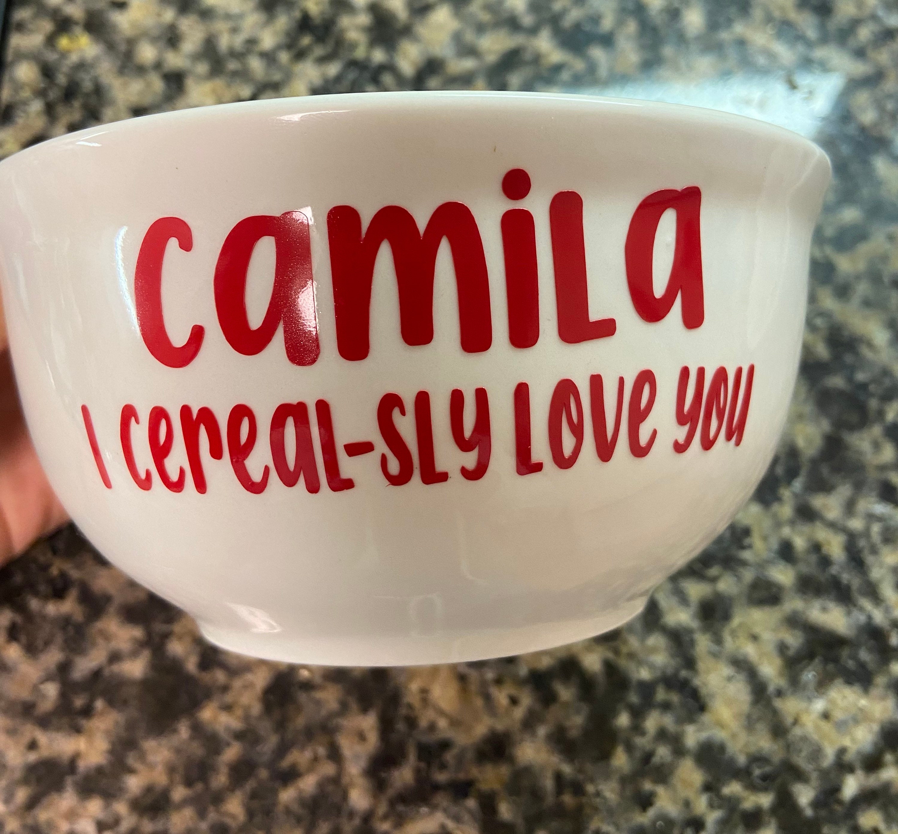 Customized Valentine Bowls, Personalized I Cerealsly Love You Cereal ...