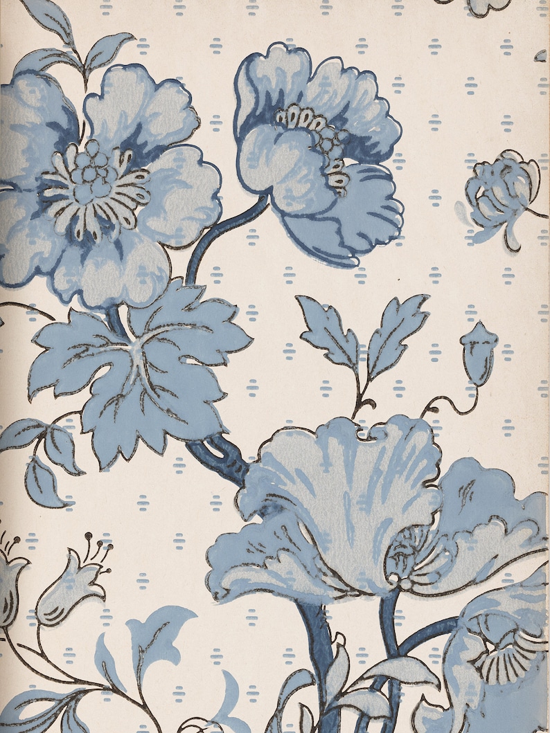 Vintage Textile Print / Nursery Wall Decor / Girls Room Art Download ...
