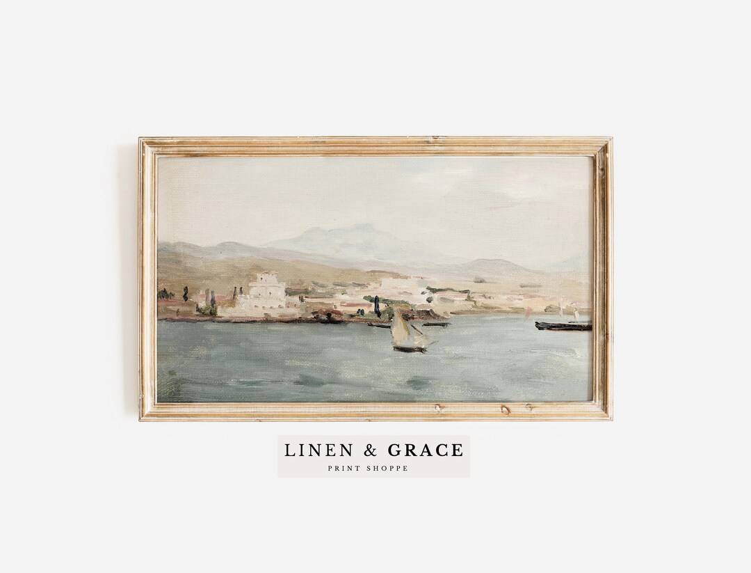 Samsung Frame TV | Mediterranean Landscape | Frame TV Vintage Art ...