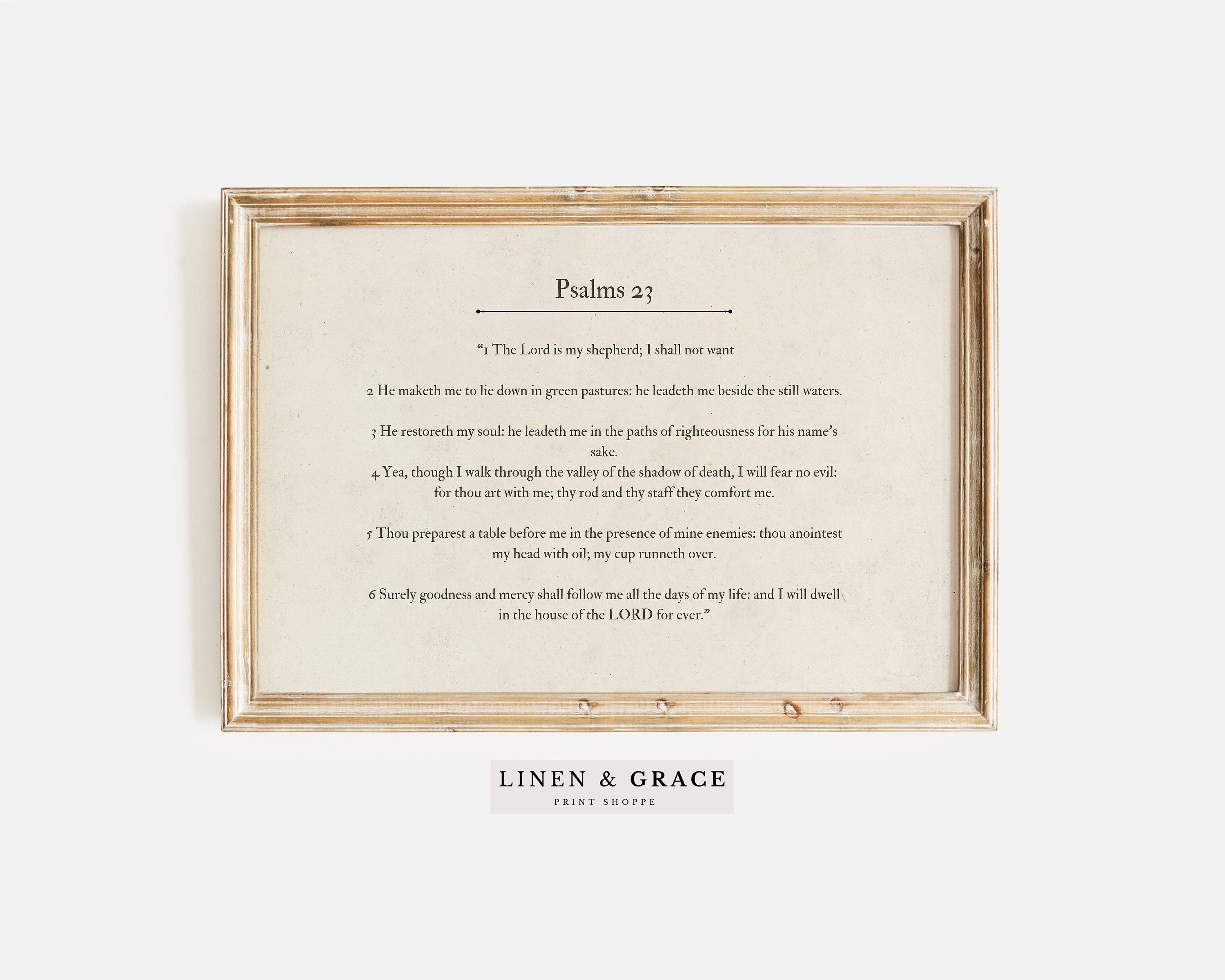Christian Gallery Set of Three / Psalms 23 Scripture / Emmanuel ...