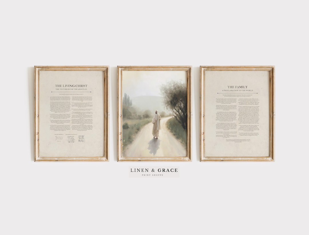 The Living Christ / the Family Proclamation / Gallery Set of Three ...