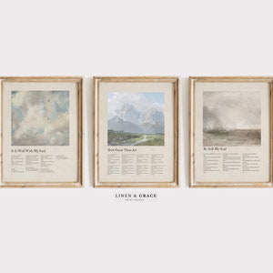 Christian Hymns Pack of 3/ Christian Art / PRINTABLE / Be Still My Soul ...