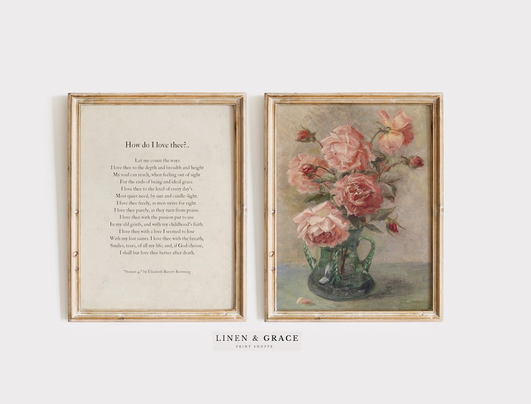 Romantic Vintage Set / Valentines Art Gift/ Vintage Flowers / Still ...
