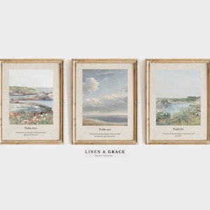 Christian Gallery Set of 3 / Psalms Scriptures / Christian Art / Bible ...