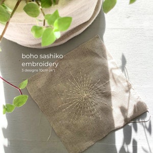 Sashiko Boho Embroidery Star Design Template - 3 Stars - FREE ...