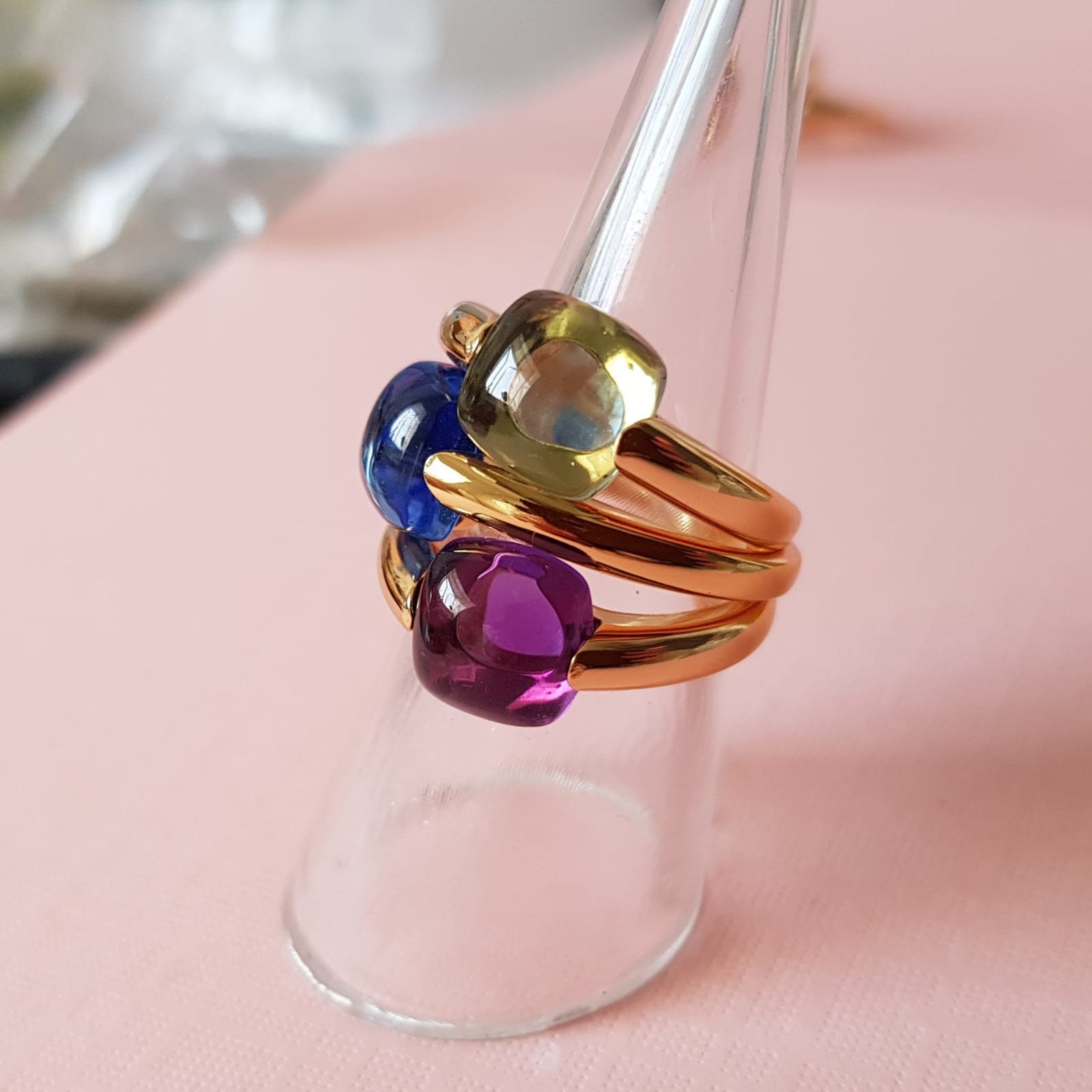 Elegant Simple 925 Silver Stacking Ring Hard Gold Plated | Etsy