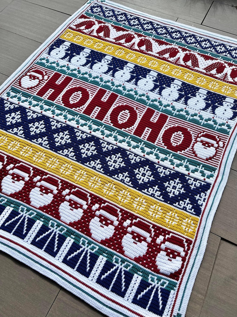 Hohoho Overlay Mosaic Crochet Pattern. Make a Christmas - Etsy