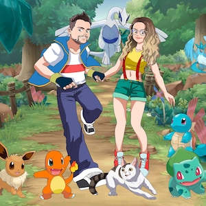 Custom POKEMON Character Portrait From Photo ,pokemon Portrait, Pokemon ...