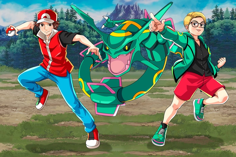 Custom POKEMON Character Portrait From Photo ,pokemon Portrait, Pokemon ...