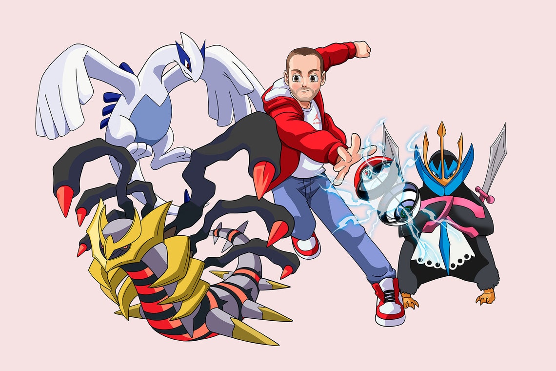 Custom POKEMON Character Portrait From Photo Pokemon | Etsy