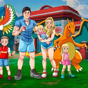 Custom POKEMON Character Portrait From Photo ,pokemon Portrait, Pokemon ...