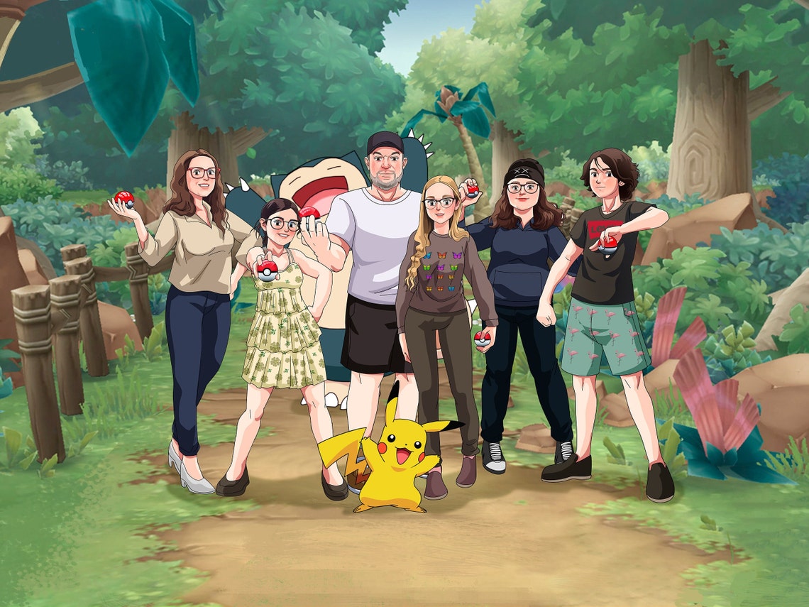 Custom POKEMON Character Portrait From Photo ,pokemon Portrait, Pokemon ...