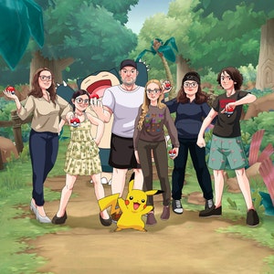 Custom POKEMON Character Portrait From Photo ,pokemon Portrait, Pokemon ...