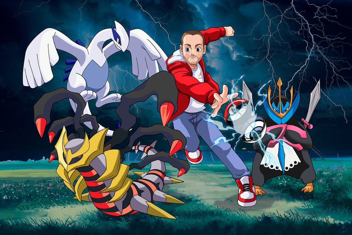 Custom POKEMON Character Portrait From Photo ,pokemon Portrait, Pokemon ...