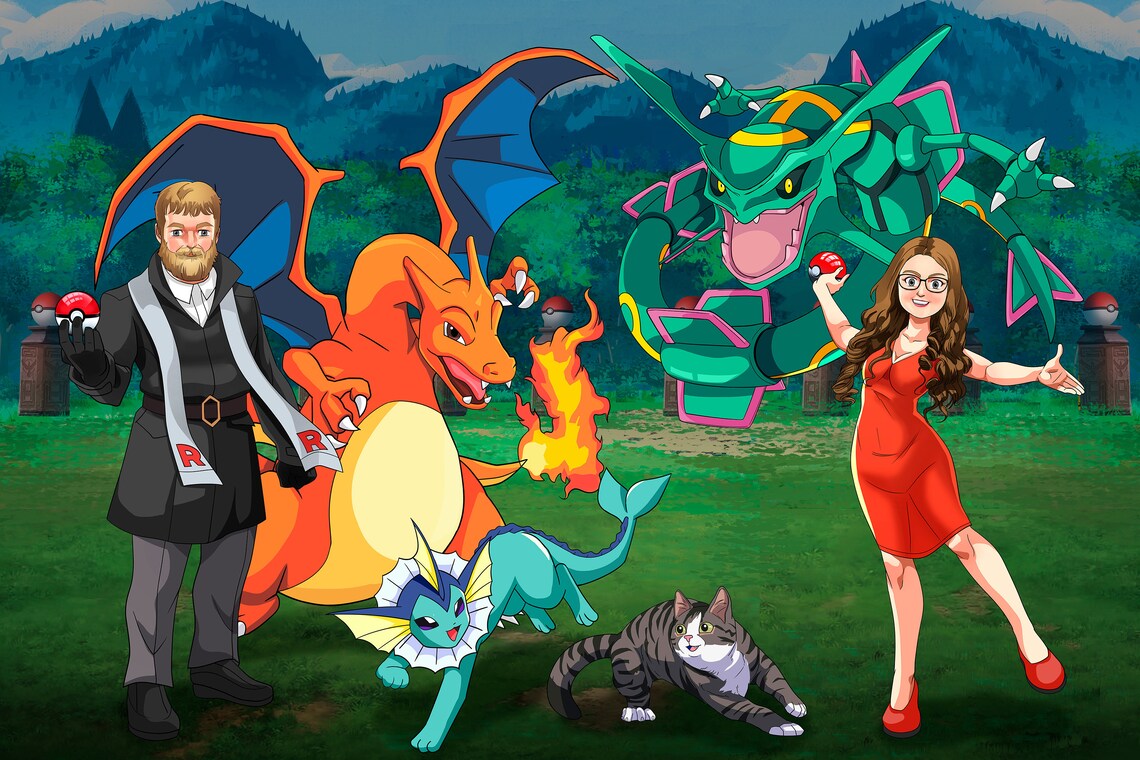 Custom POKEMON Character Portrait From Photo pokemon - Etsy