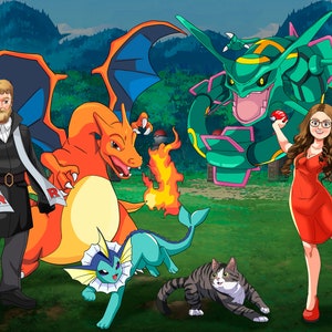 Custom POKEMON Character Portrait From Photo ,pokemon Portrait, Pokemon ...