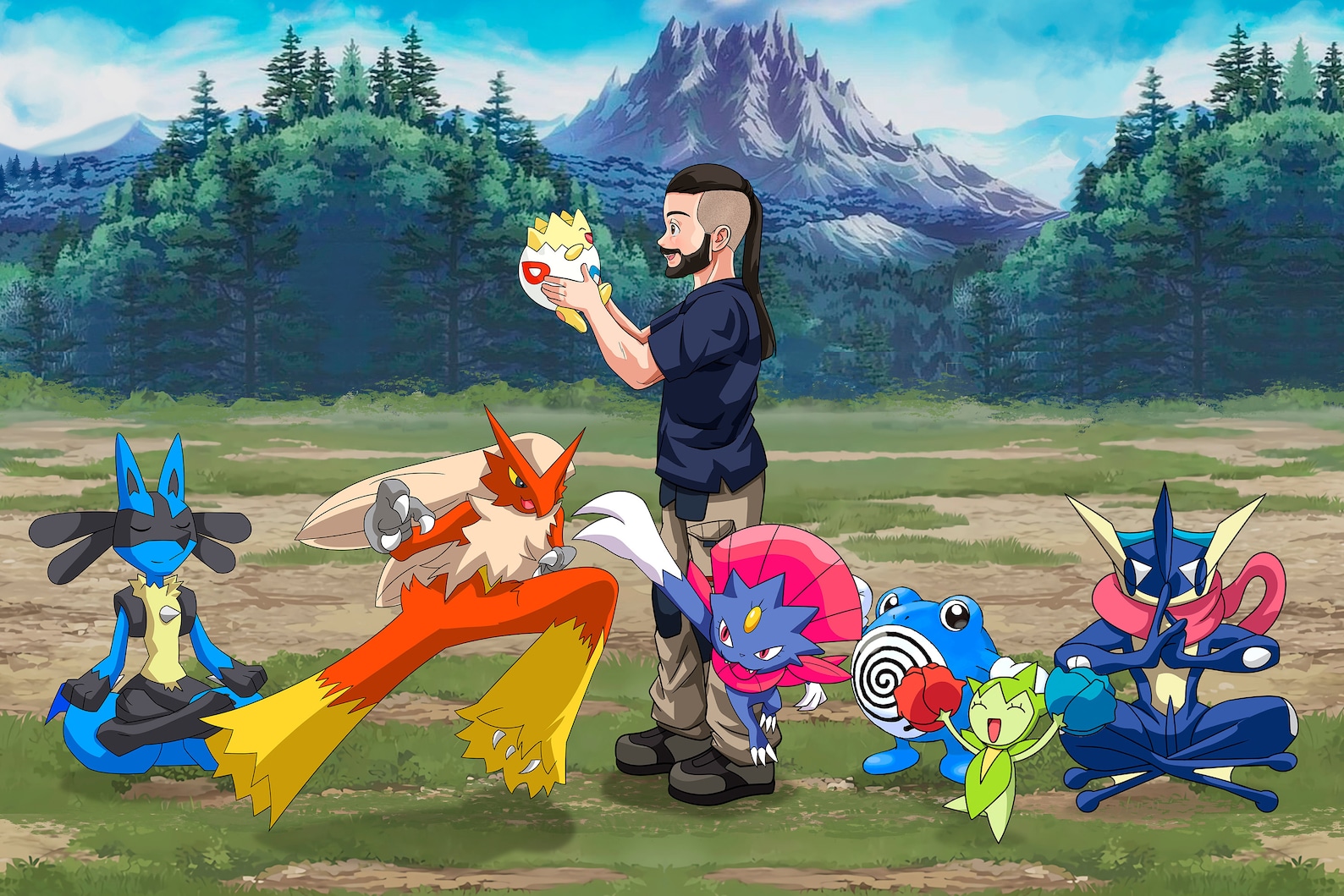 Custom POKEMON Character Portrait From Photo ,pokemon Portrait, Pokemon ...