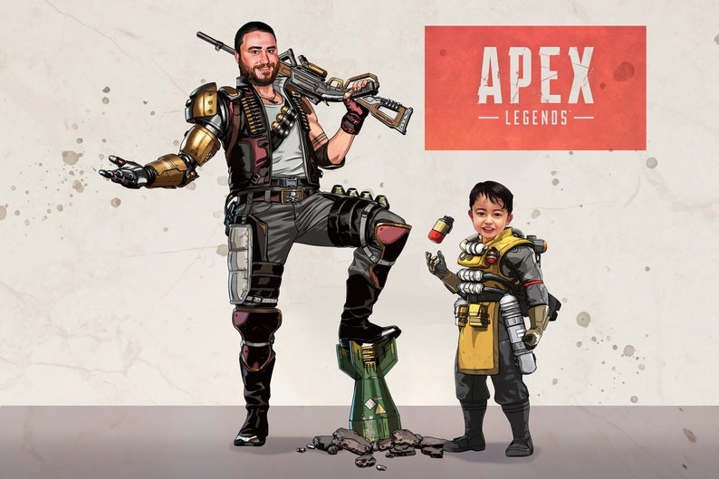 Apex Legends Portrait Custom Portrait Wraith Mirage - Etsy