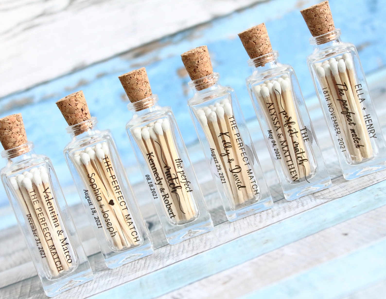 Unique Wedding Match Bottles the Perfect Match Wedding | Etsy