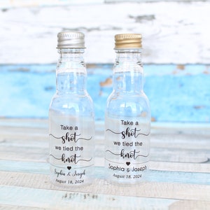 40cl Take a Shot Bottle With Label, Unique Wedding Favor, Shot Party ...