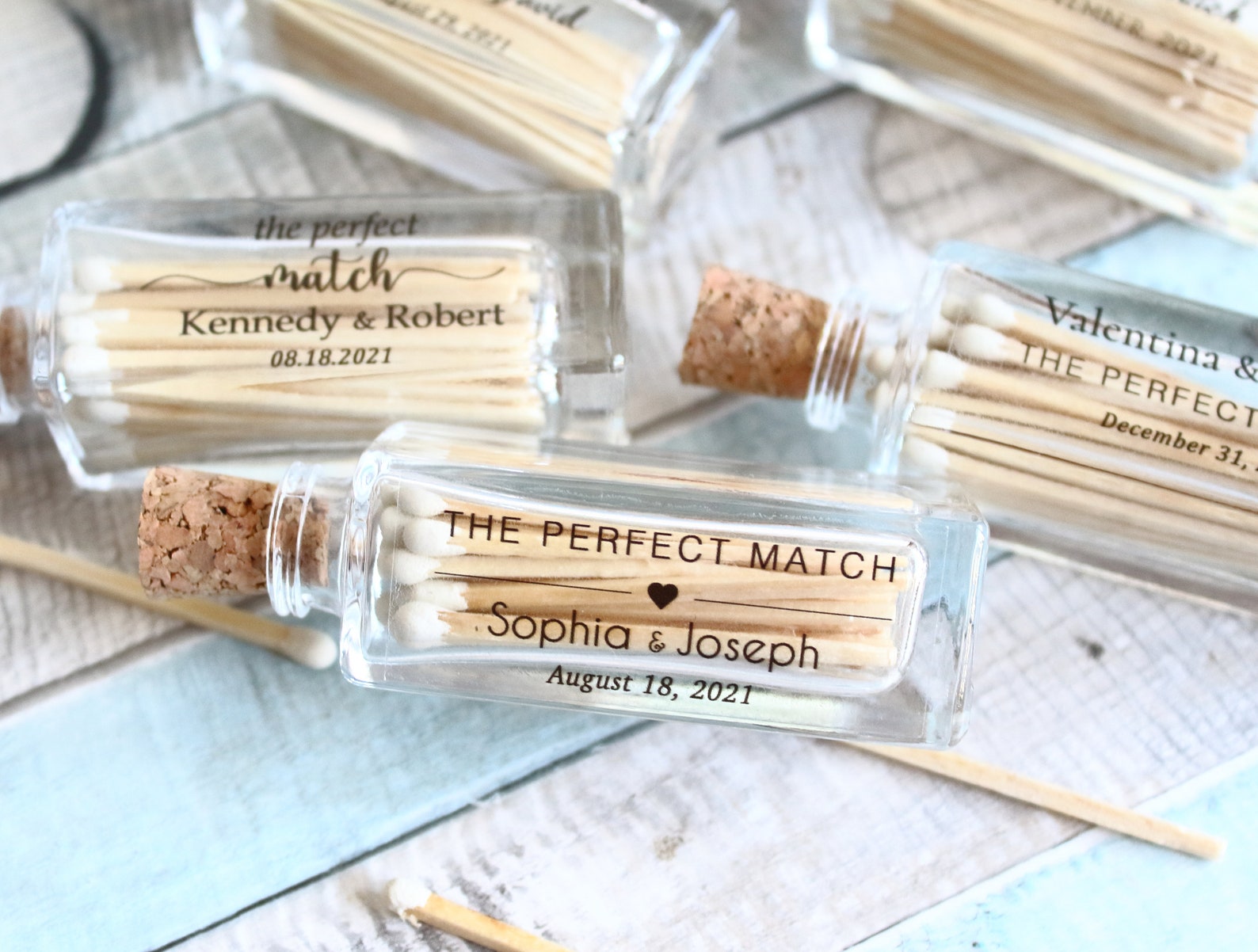 Unique Wedding Match Bottles the Perfect Match Wedding | Etsy
