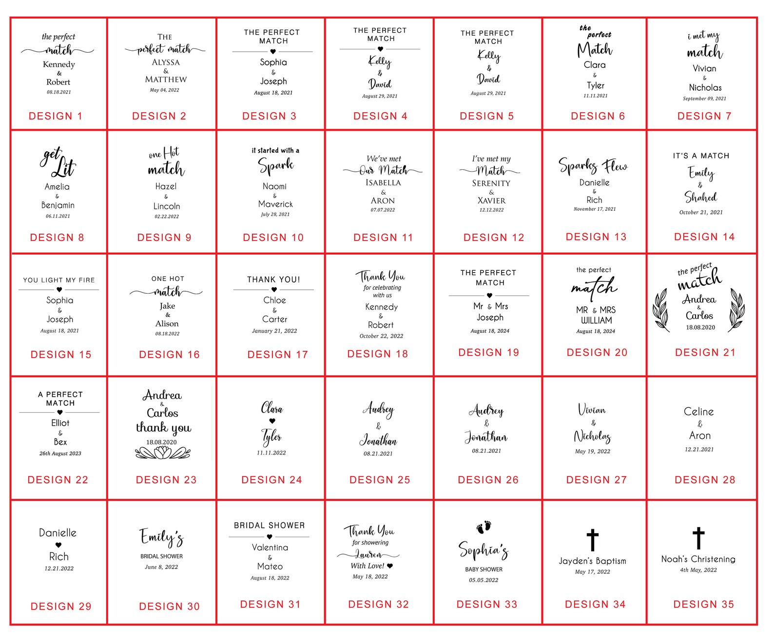 Custom Matches, the Perfect Match, Glass Bottle, Custom Label, Wedding ...