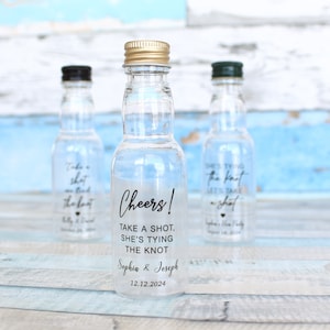 40cl Take a Shot Bottle With Label, Unique Wedding Favor, Shot Party ...