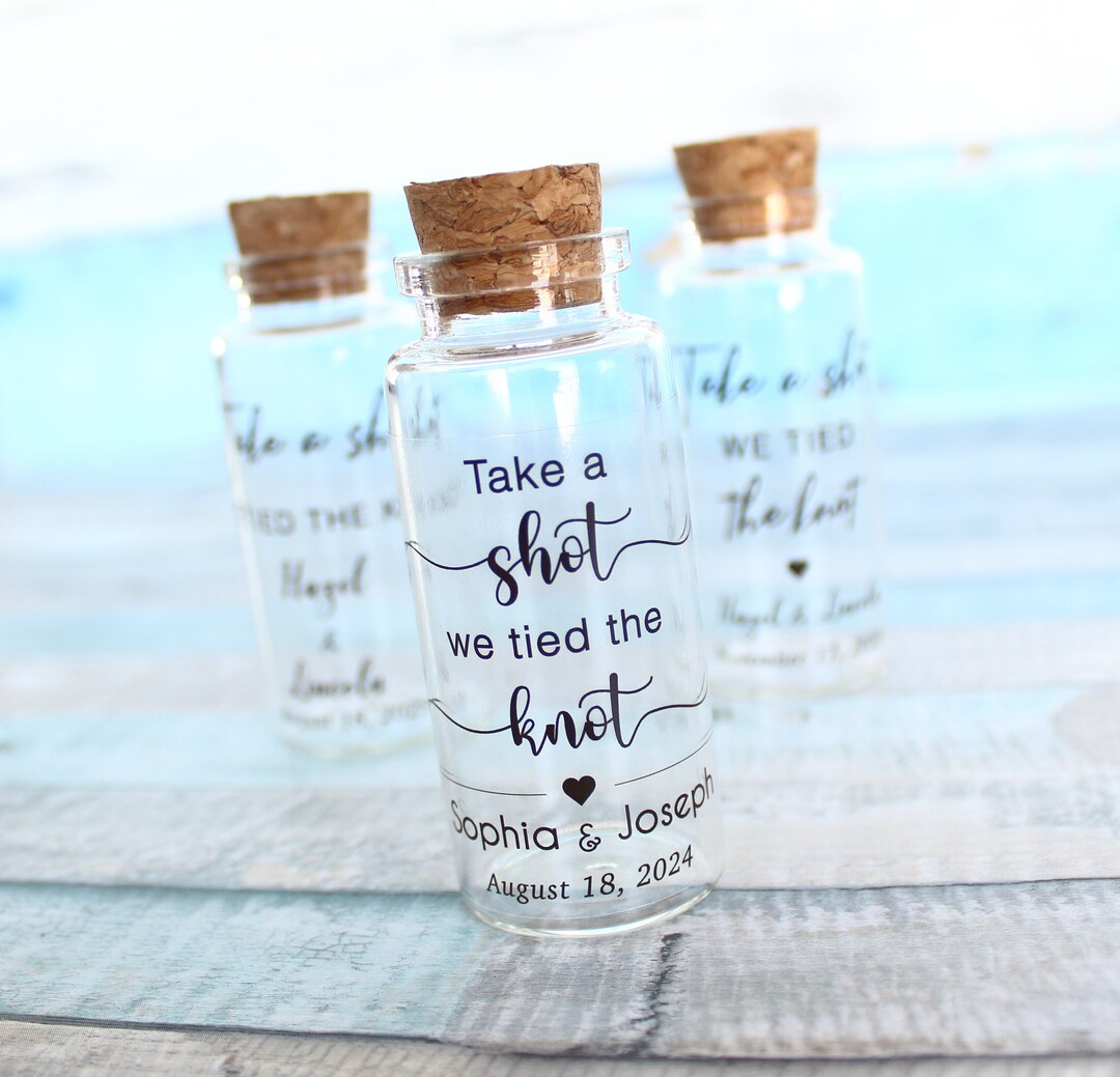 Take a Shot Bottle With Label, Unique Wedding Favor, Shot Party, 35ml ...