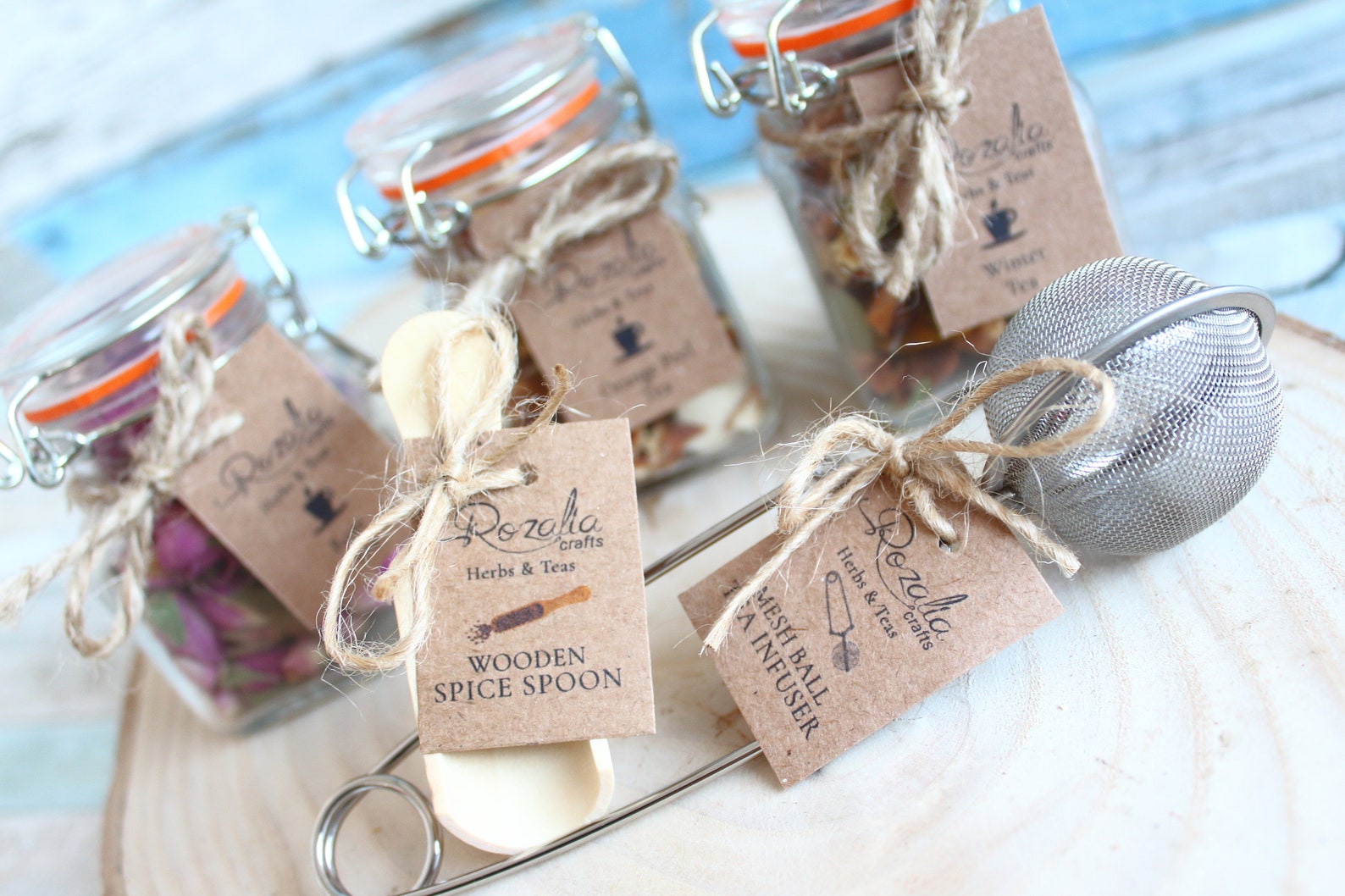 Loose Leaf Tea Sampler, Organic Herbal Teas, Glass Jar, Self Care, Tea ...