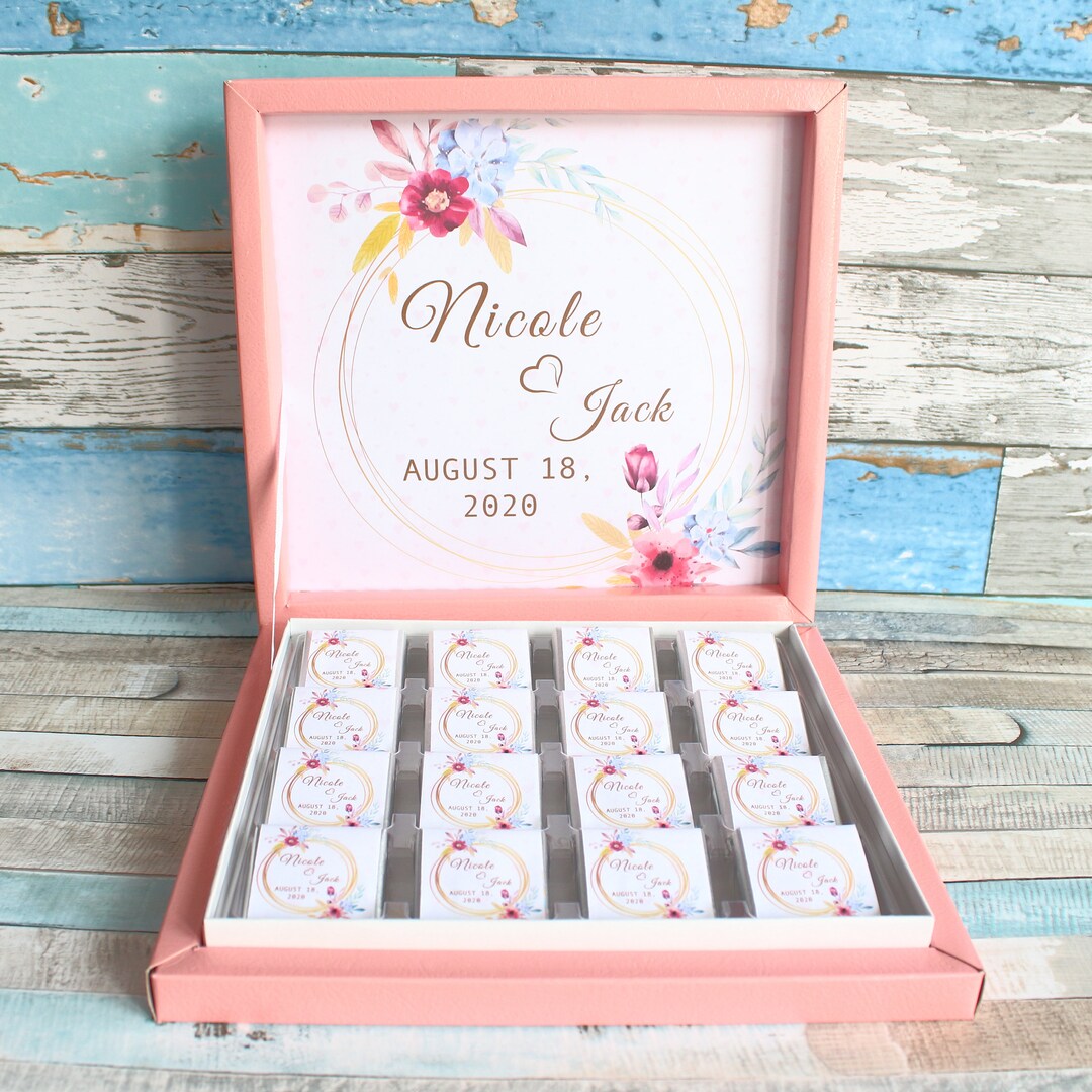 Chocolate Favors for Guests, Wedding Chocolate, Peronalized Chocolate ...