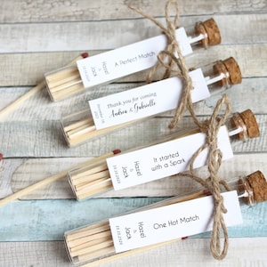Personalized Wedding Matches in Long Glass Tube, the Perfect Match ...