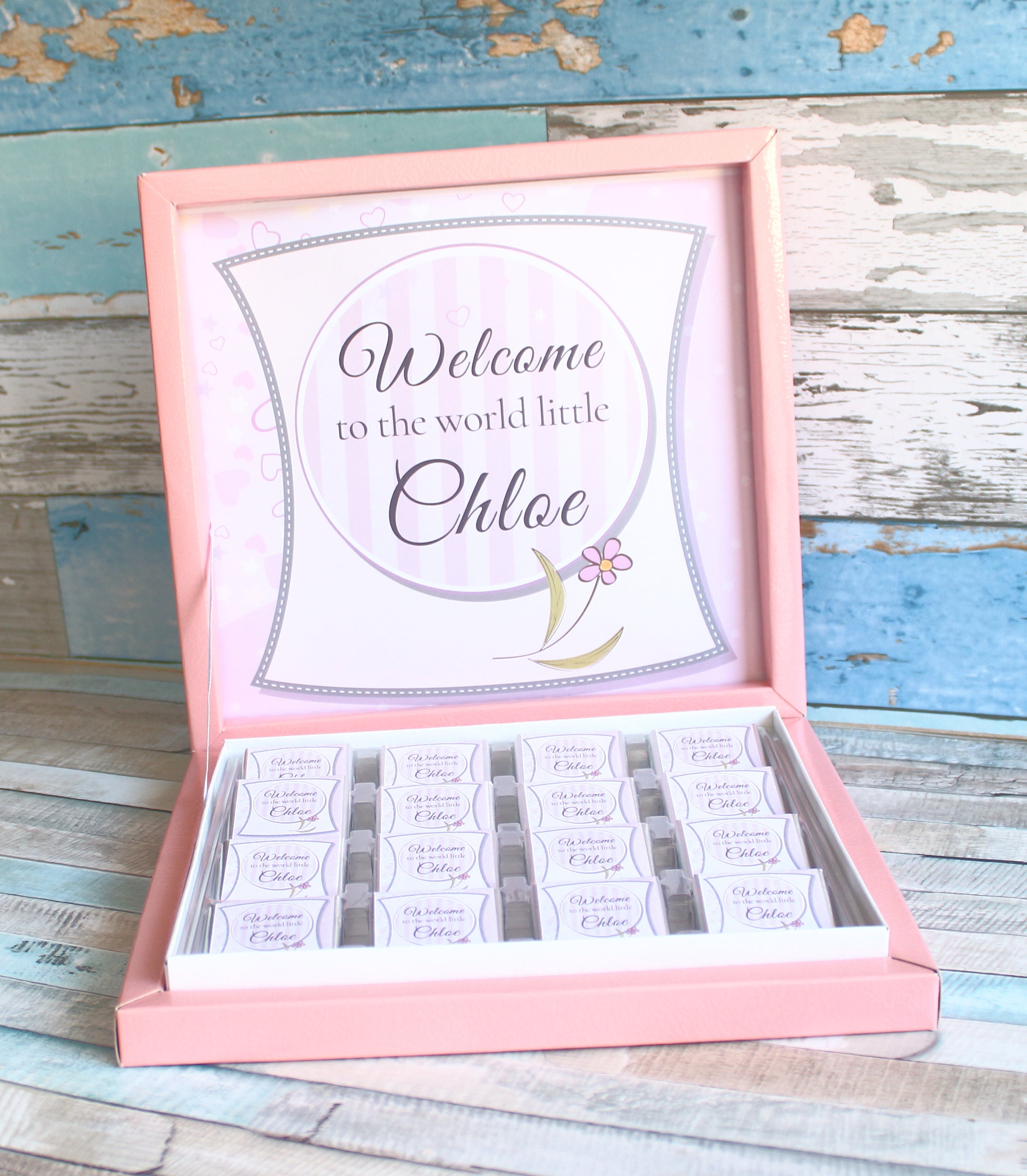 New Born Chocolate, Welcome to the World Chocolate, Custom Baby Gift ...